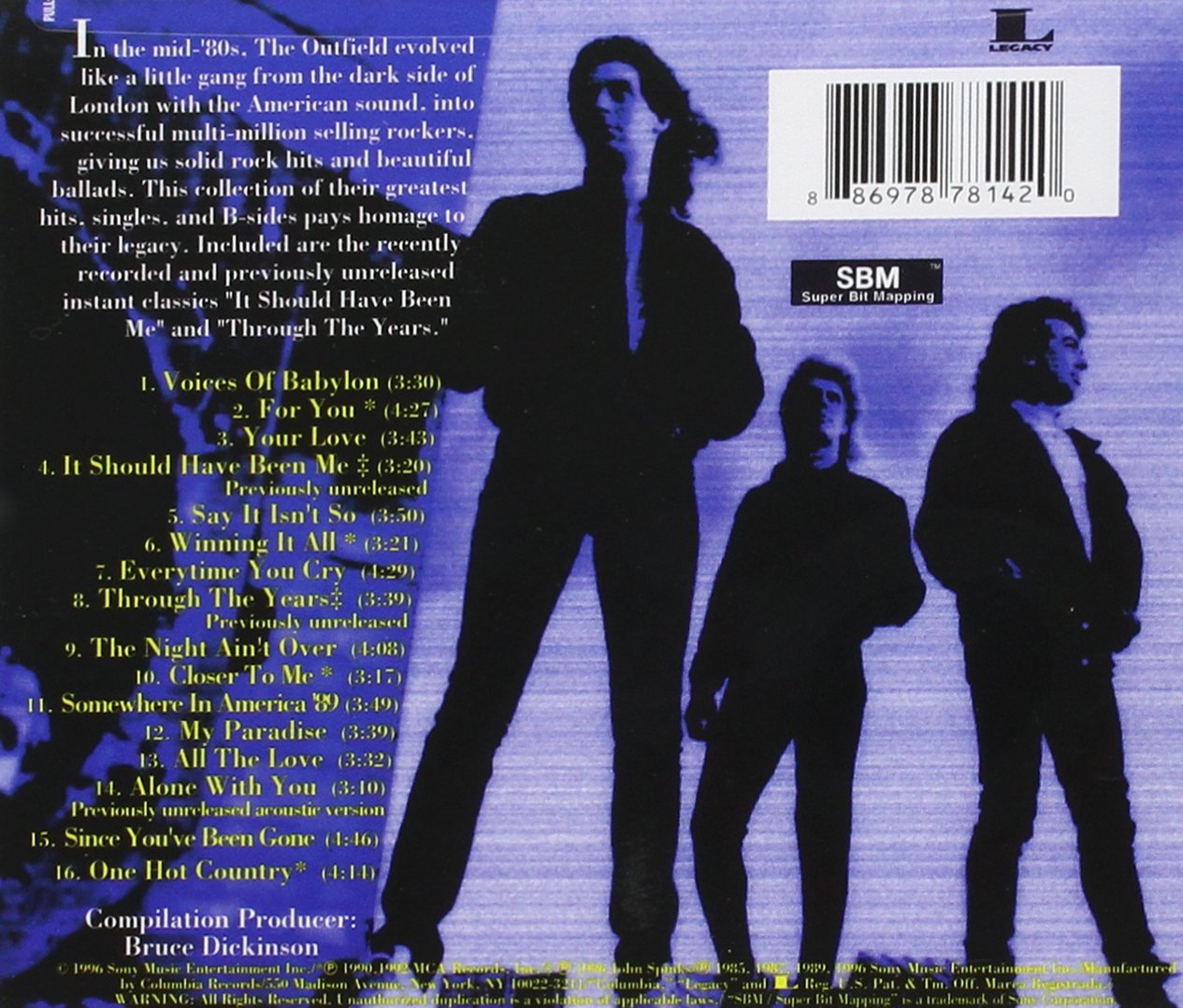 THE OUTFIELD – BIG INNINGS BEST OF THE OUTFIELD – America Dvd