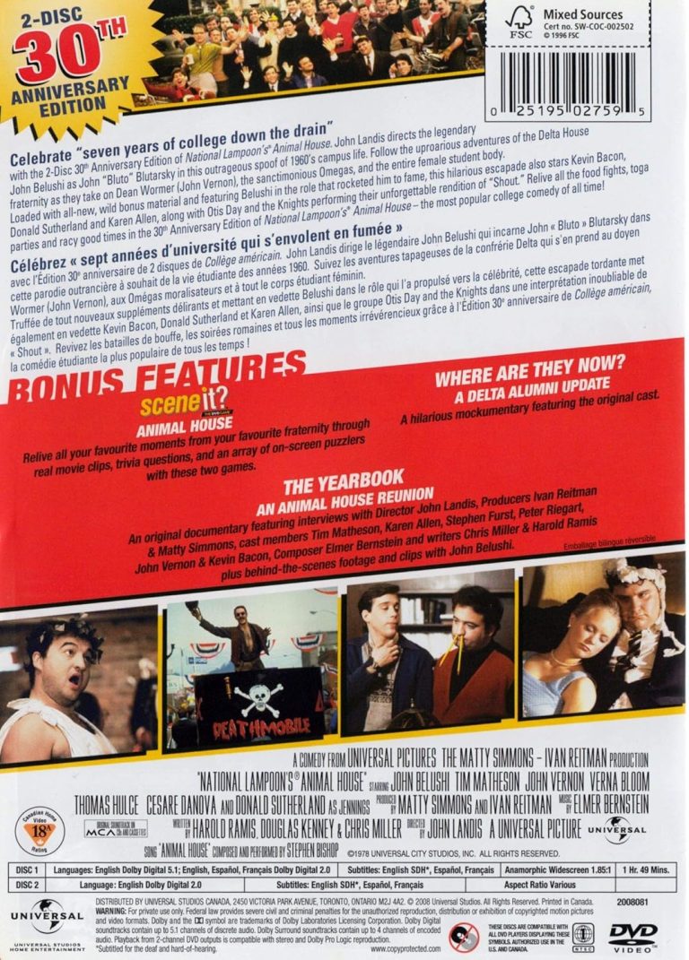 NATIONAL LAMPOONS ANIMAL HOUSE – COLLEGE AMERICAIN – 30th ANIVERSARY ...