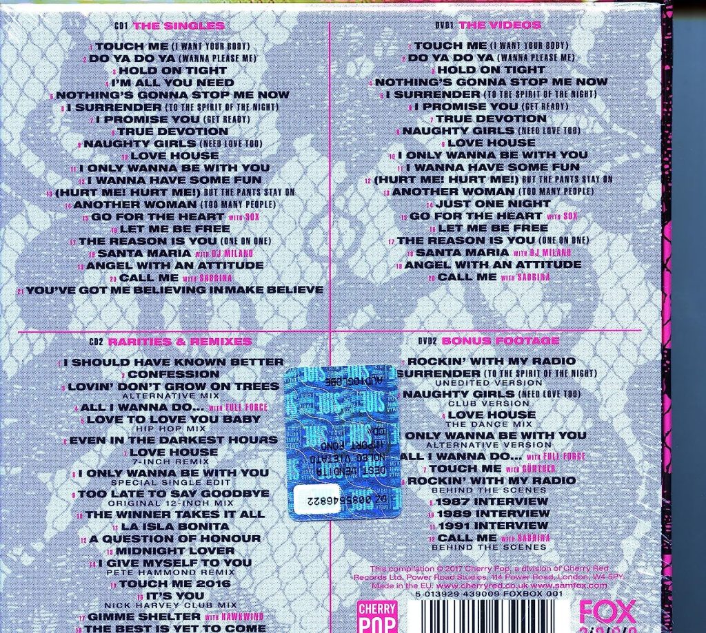 SAMANTHA FOX – PLAY IT AGAIN – SAM THE FOX BOX – America Dvd