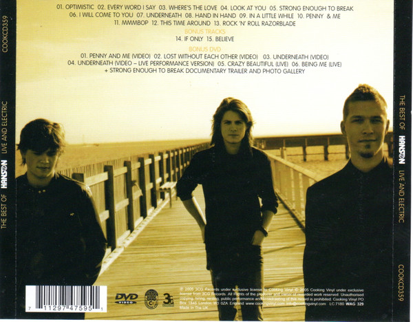 HANSON – LIVE AND ELECTRIC – THE BEST OF HANSON – America Dvd