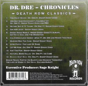 DR. DRE – CHRONICLES / DEATH ROW CLASSICS – America Dvd