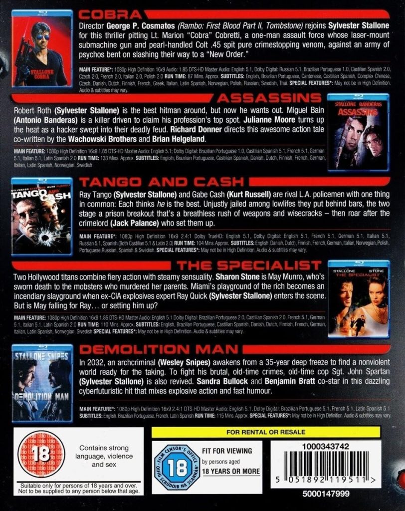 STALLONE COLLECTION – America Dvd
