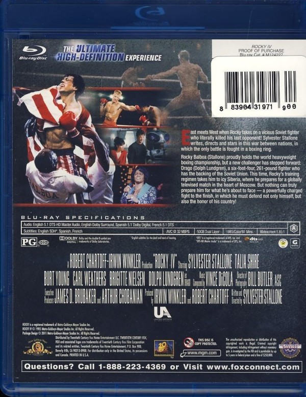 ROCKY IV – America Dvd