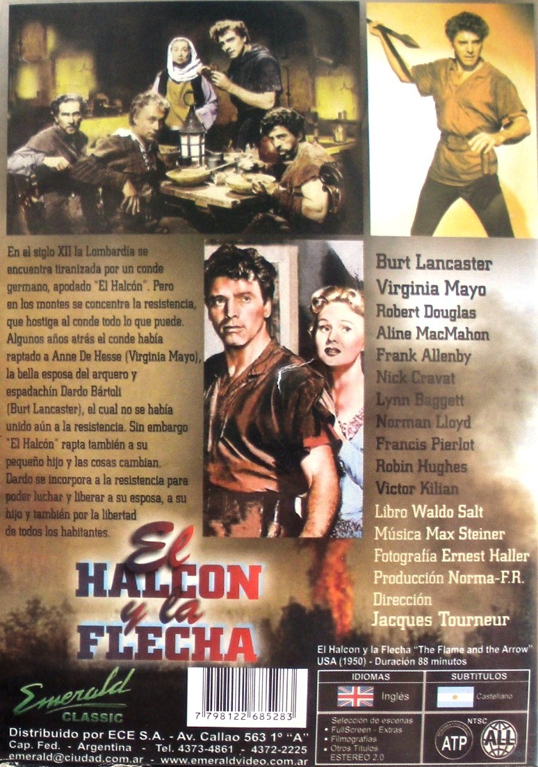 EL HALCON Y LA FLECHA – America Dvd