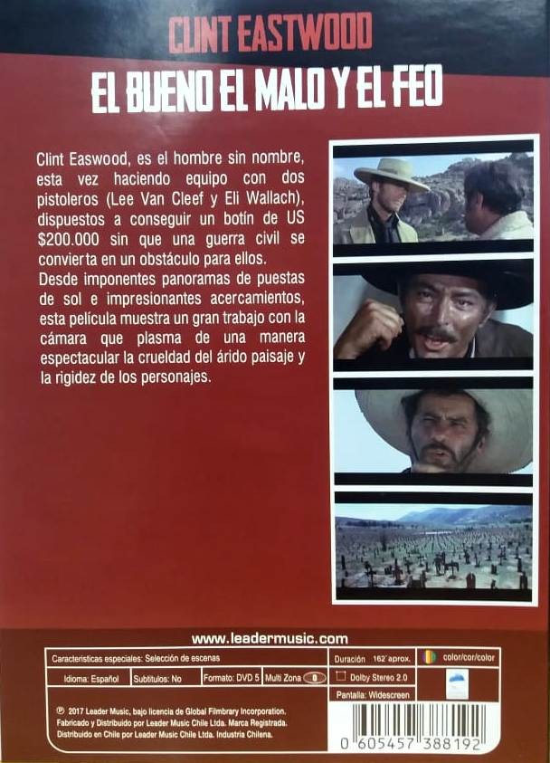 EL BUENO EL MALO Y EL FEO – America Dvd