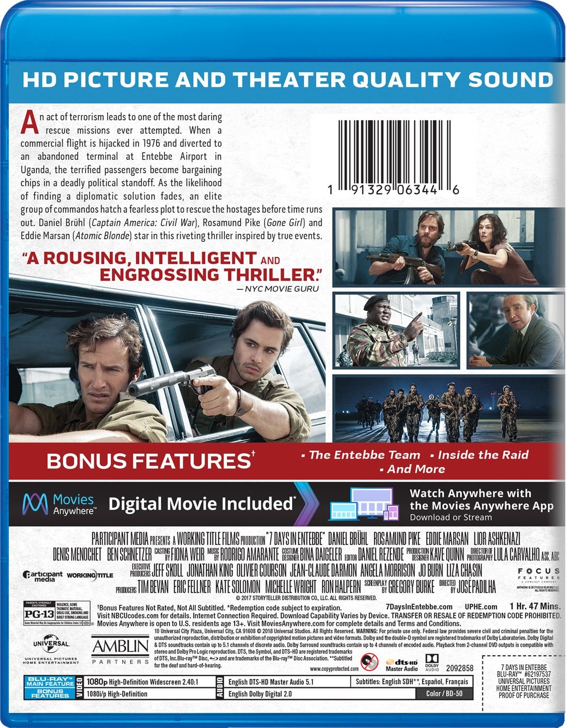 7 DAYS IN ENTEBBE – America Dvd