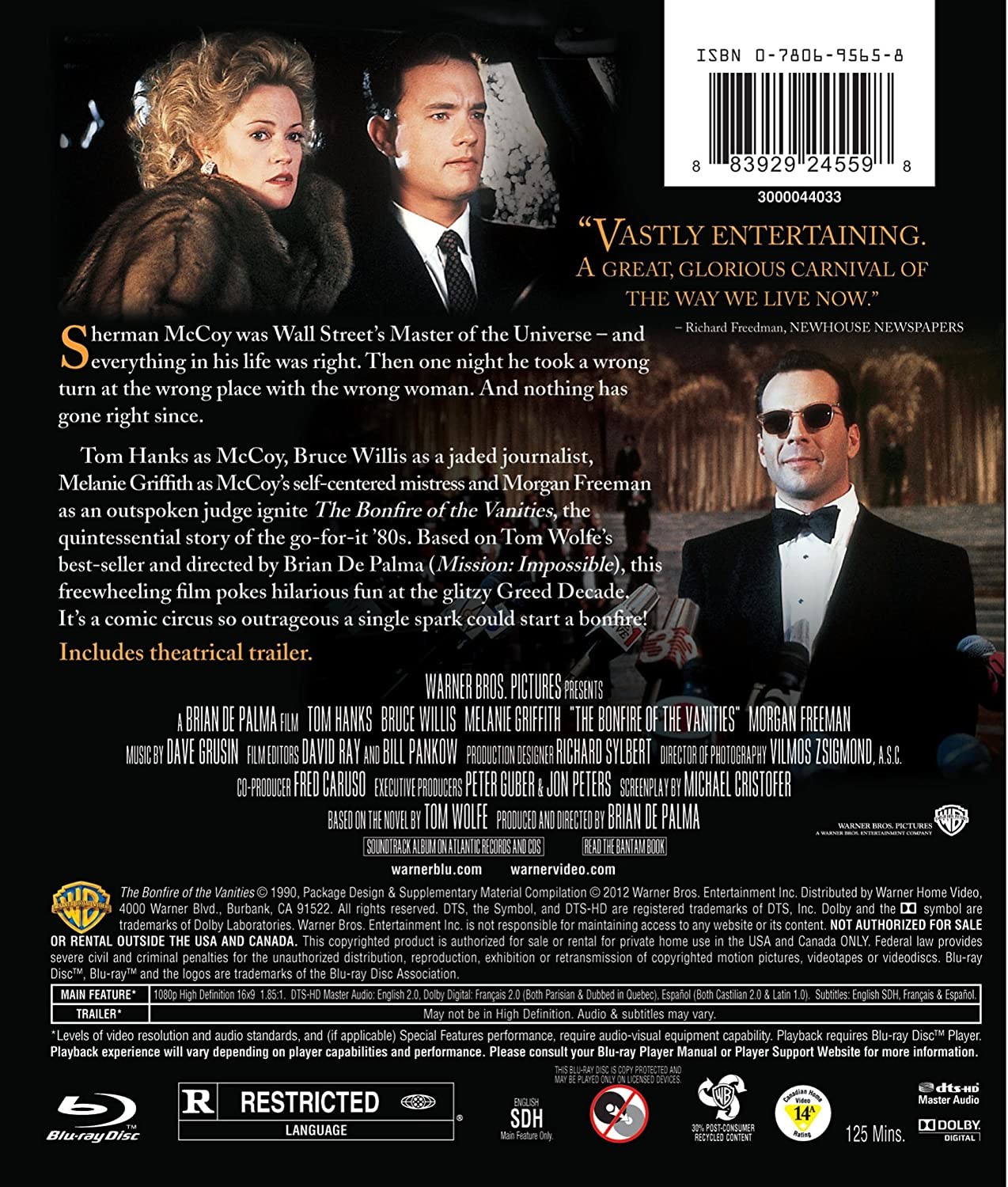 THE BONFIRE OF THE VANITIES – America Dvd