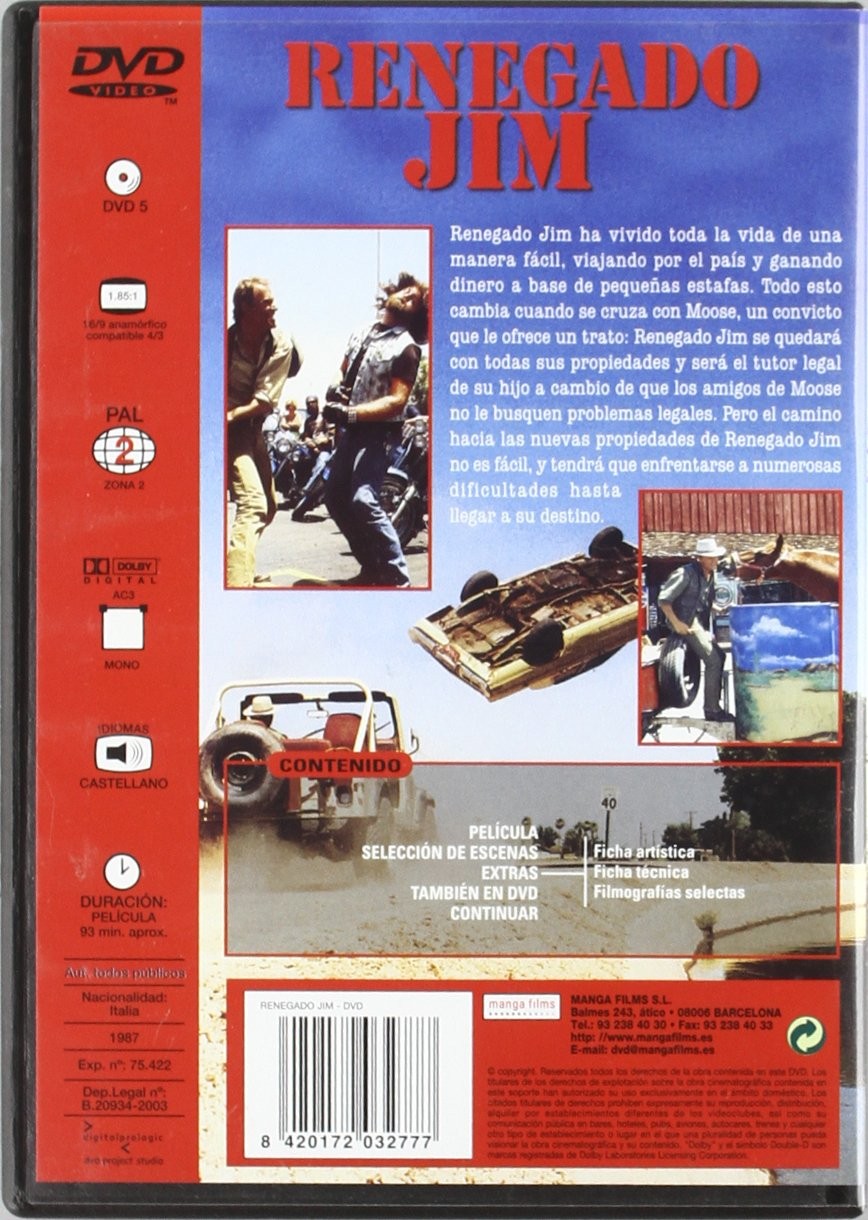 EL RENEGADO JIM – America Dvd