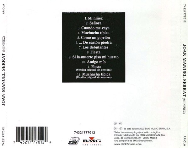 JOAN MANUEL SERRAT – MI NIÑEZ – America Dvd