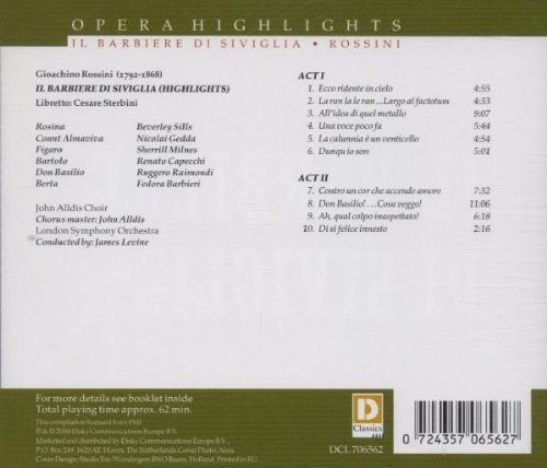 BARBIERE SIVIGLIA – OPERA HIGHLIGHTS ROSSINI – America Dvd
