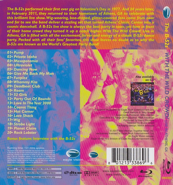 THE B52 – WITH THE WILD CROWD – LIVE IN ATHENS – America Dvd