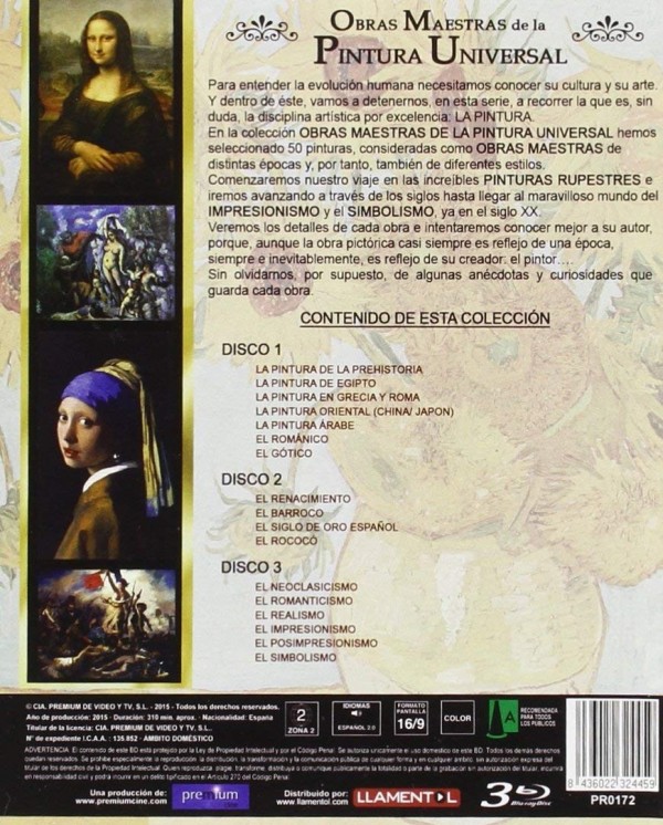 OBRAS MAESTRAS DE LA PINTURA UNIVERSAL – COLECCION COMPLETA – America Dvd