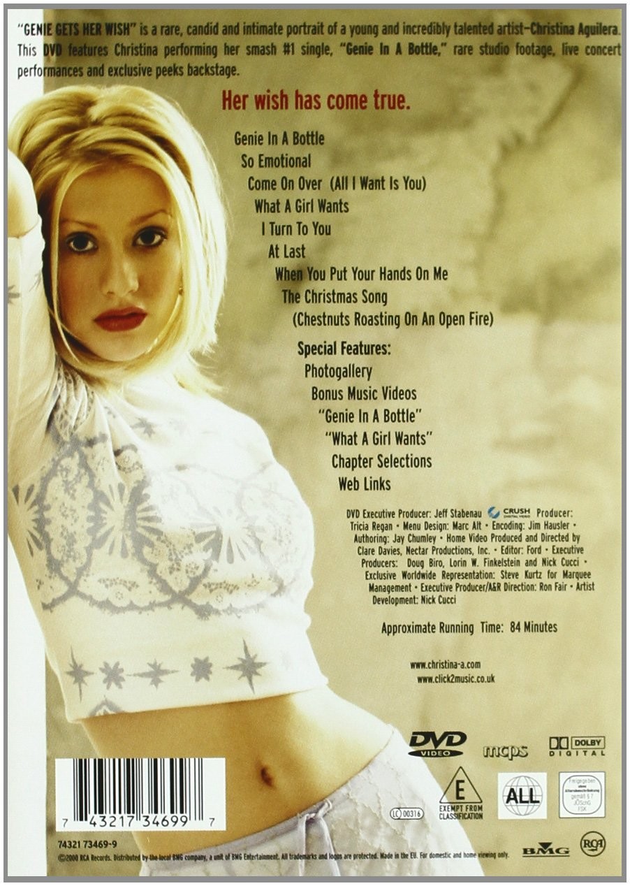 CHRISTINA AGUILERA – GENIE GETS HER WISH – America Dvd