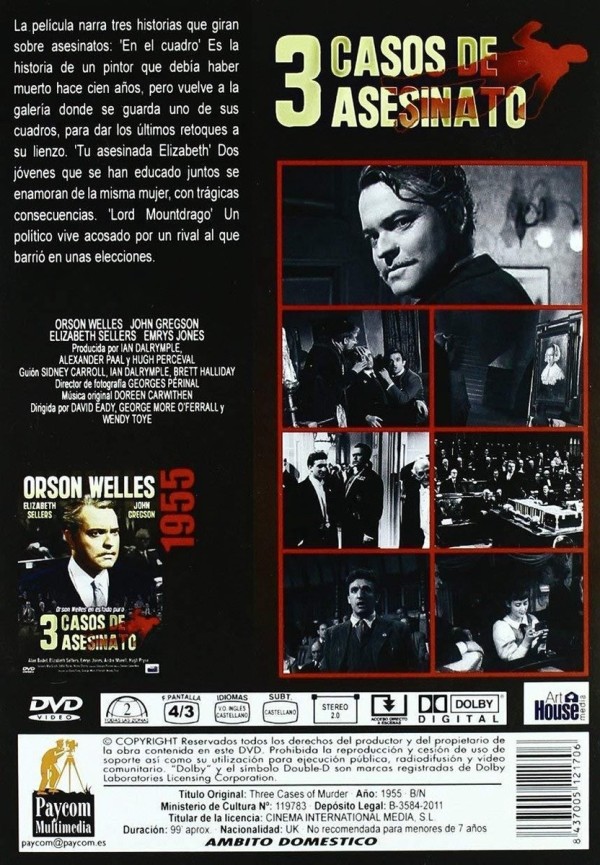 3 CASOS DE ASESINATO – America Dvd