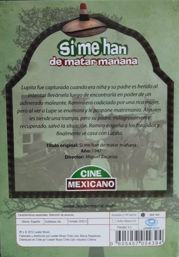 SI ME HAN DE MATAR MAÑANA – America Dvd