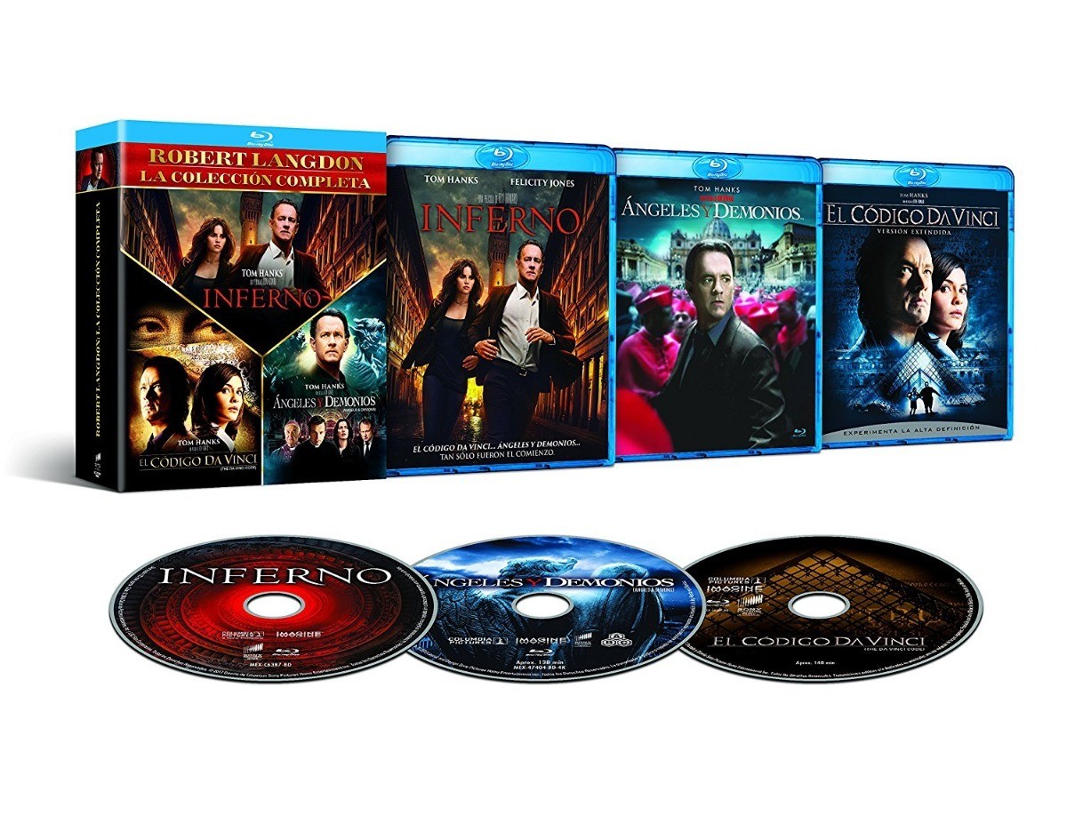 ROBERT LANGDON COLECCIÓN – CODIGO DA VINCI – ANGELES Y DEMONIOS – INFERNO – America Dvd