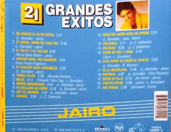 JAIRO – 21 GRANDES EXITOS – America Dvd