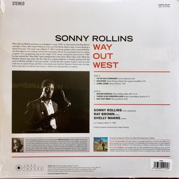 SONNY ROLLINS – WAY OUT WEST – America Dvd