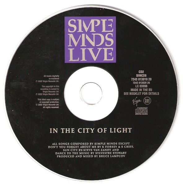 SIMPLE MINDS – LIVE IN CITY OF LIGHT – America Dvd