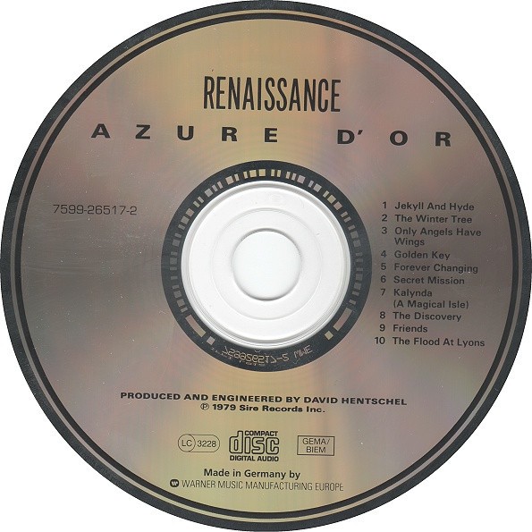 RENAISSANCE – AZURE DOR – America Dvd
