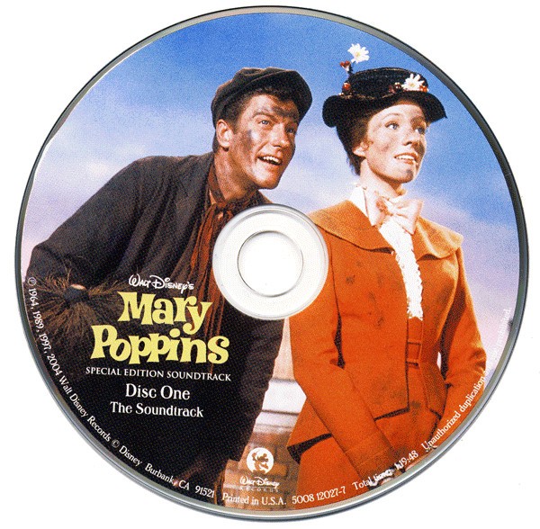 RICHARD M & ROBERT B SHERMAN IRWIN KOSTAL JULIE ANDREWS & DICK VAN DYKE – MARY POPPINS ...